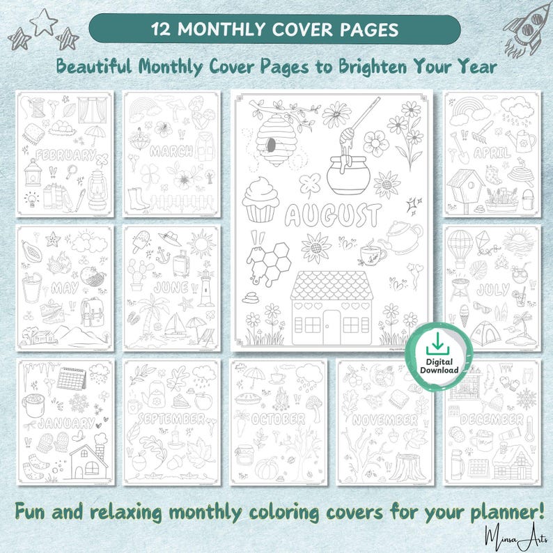2026 Journal Planner Bundle, Printable Bullet Journal, Habit Mood ...