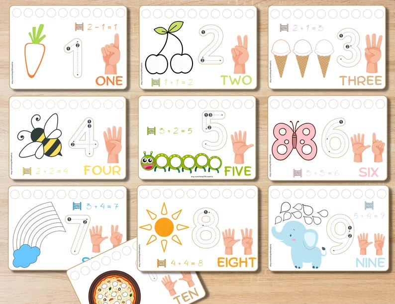 Numbers 1-10 Playdough Printable Mats Preschool Play Doh - Etsy