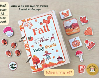 Fall Plaid Colors Patterns Busy Book Learning Binder - Etsy