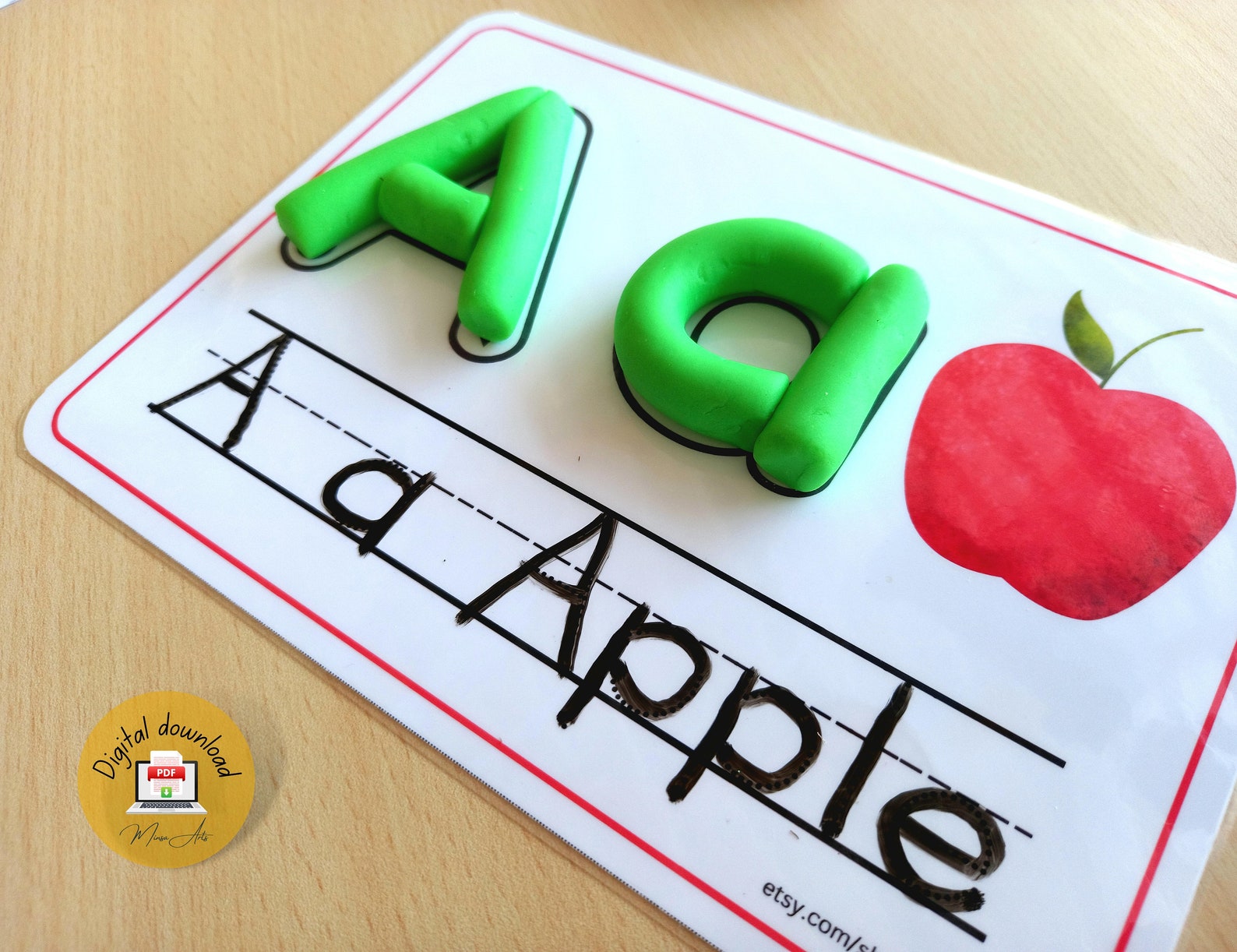 Alphabet Play Doh Printable Mats | Preschool ABC Playdough Activity for ...