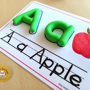 Alphabet Play Doh Printable Mats | Preschool ABC Playdough Activity for ...