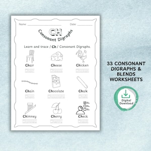 Printable Phonics Worksheets for Kids | Digraphs & Sound Blends PDF ...