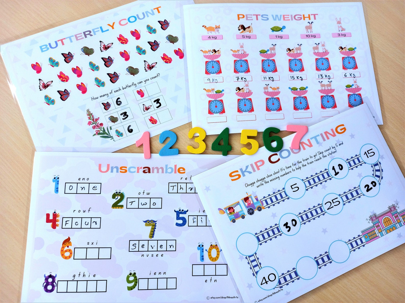 Math Busy Book Kindergarten Math Activities Learning Busy - Etsy