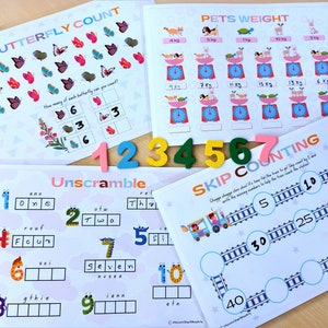 Math Busy Book Kindergarten Math Activities, Learning Busy Binder Maths ...