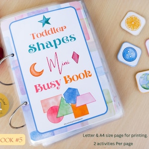 Shapes Mini Busy Book: Montessori Learning Toy (printable) - Etsy