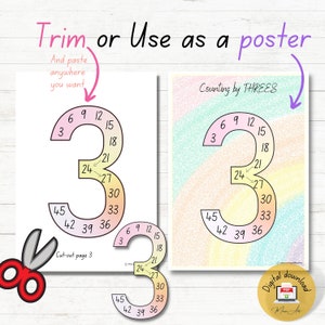 Rainbow Skip Counting Posters | Multiplication Number Display | Math ...