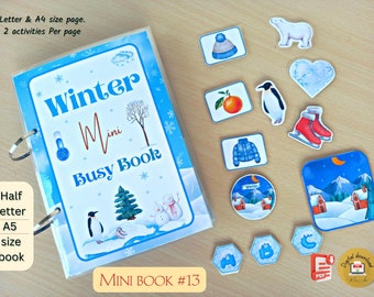 Penguin Busy Book Printable, Toddler Busy Book, Learning Binder, Winter ...