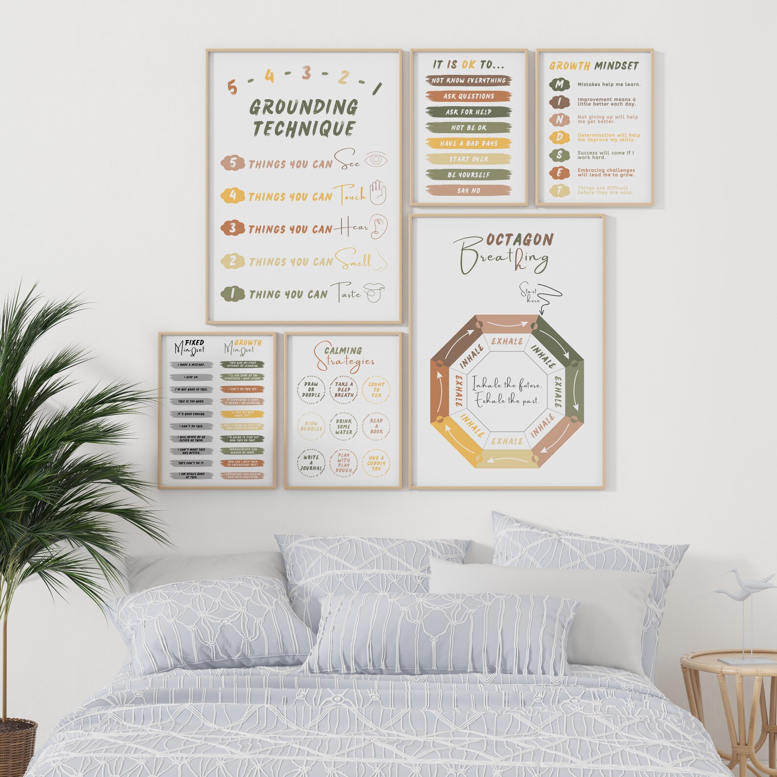 Calming Corner Counseling Posters Set of 8 Self Regulation Therapy ...