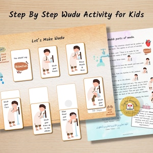 Step by Step Authentic Wudu Activity for Kids, Prophetic Abulution as ...
