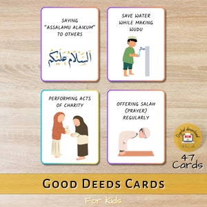 Printable Kids Good Deeds Flashcards Spread Kindness & Positivity Set ...