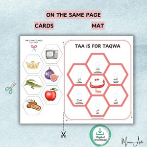 Printable Arabic Alphabet Sort and Match Activity | Islamic Learning ...