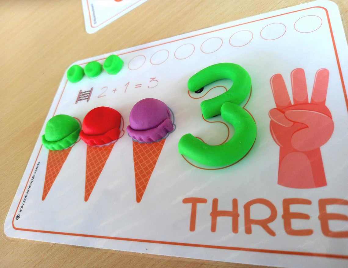 Numbers 1-10 Playdough Printable Mats Preschool Play Doh - Etsy