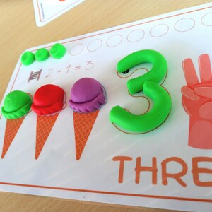 Numbers 1-10 Playdough Printable Mats | Preschool Play Doh Activities ...