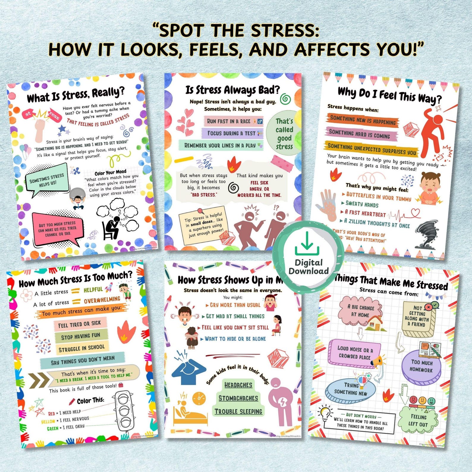 Coping Skills Workbook for Kids PRINTABLE | Emotional Regulation ...