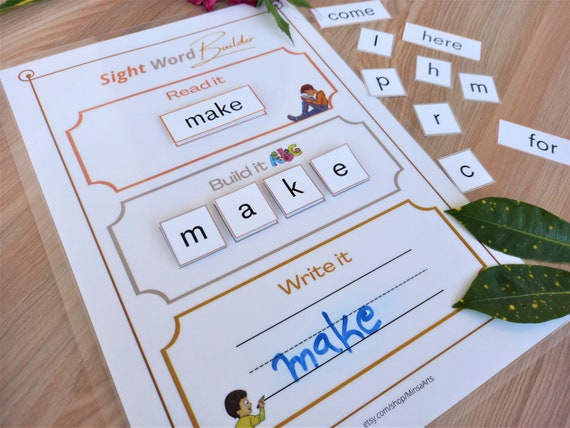 Sight Word Practice Sight Word Builder Fry's 100 Sight - Etsy