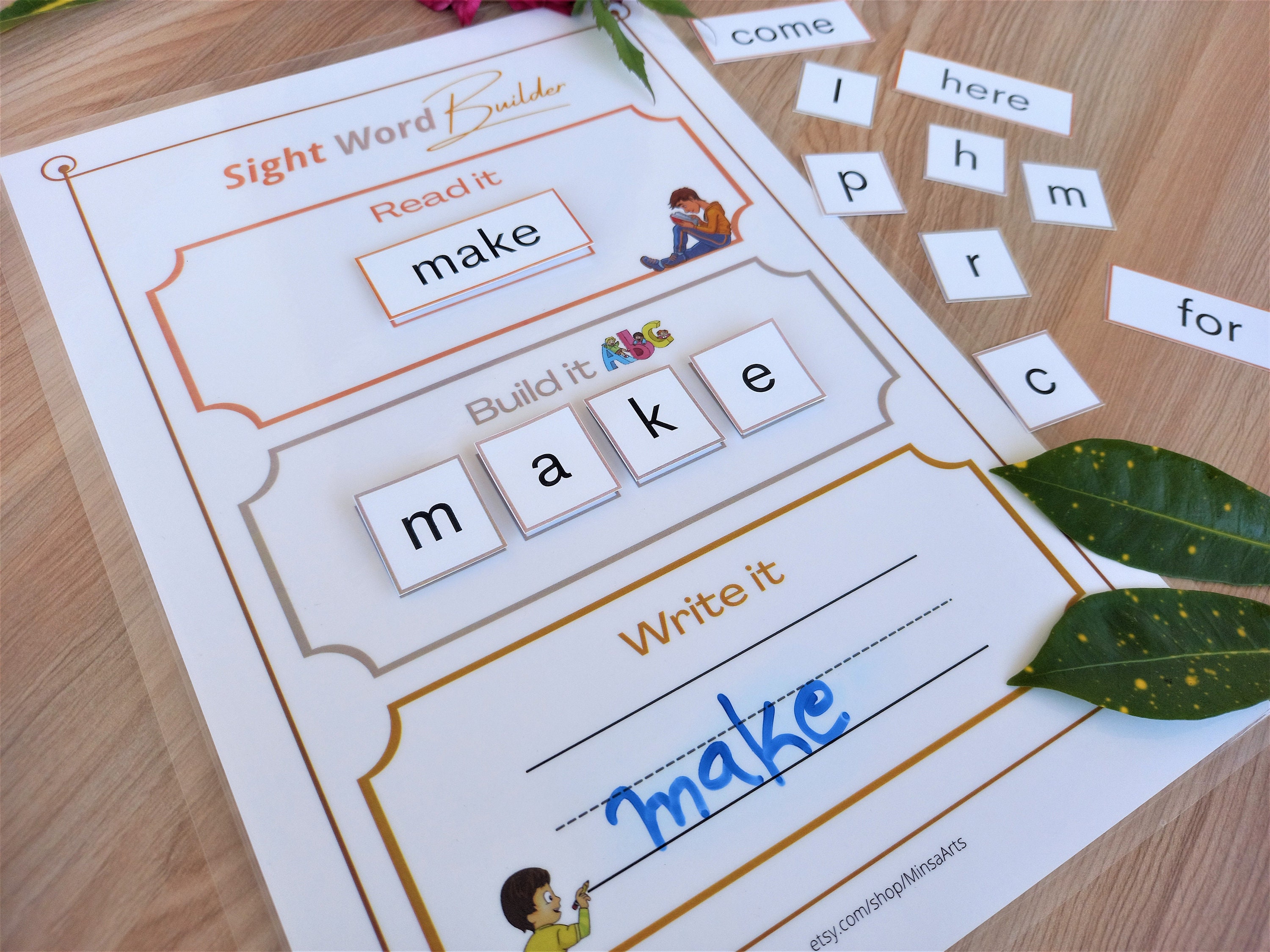 Sight Word Practice Sight Word Builder Fry's 100 Sight - Etsy