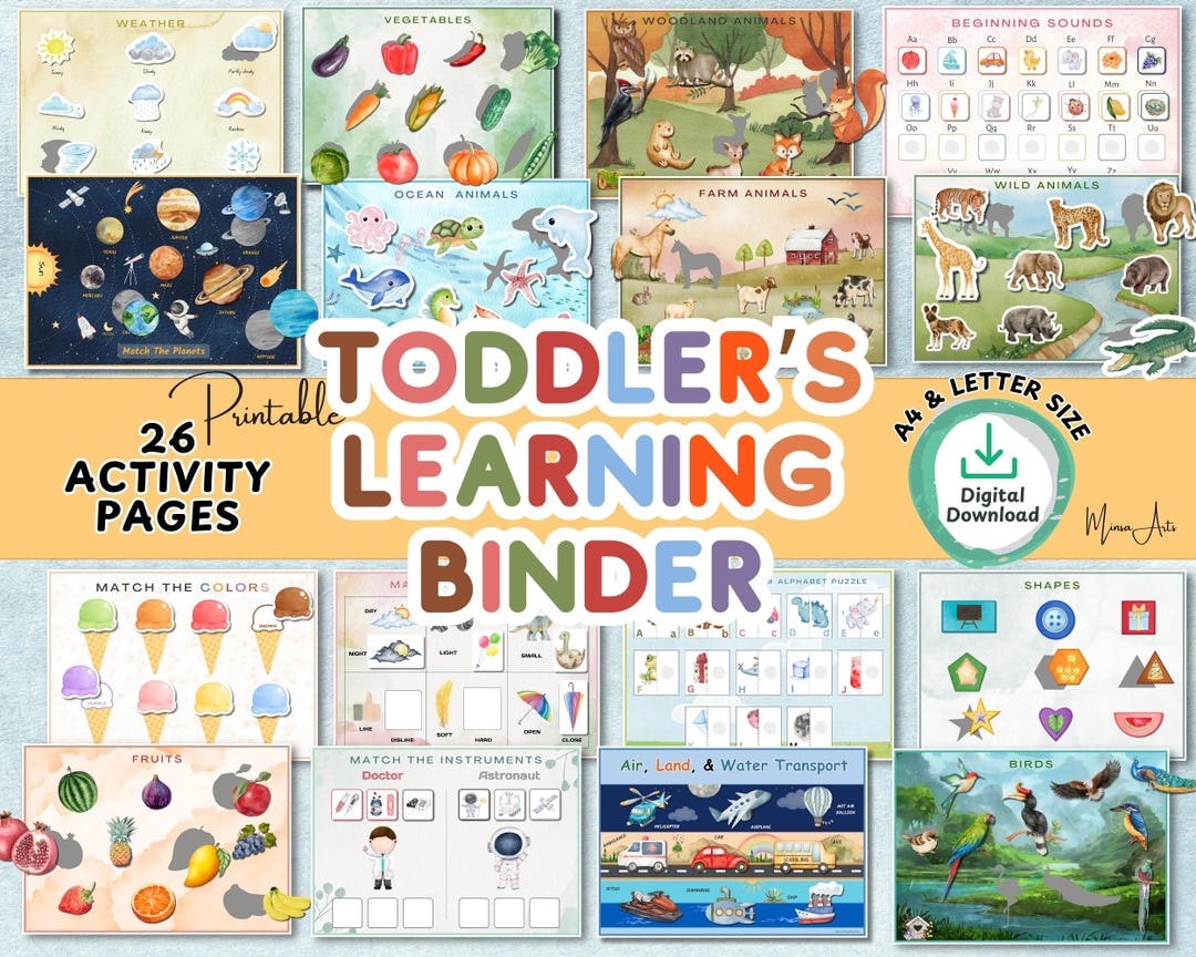 Montessori Toddler Learning Binder – Preschool Activities (digital ...