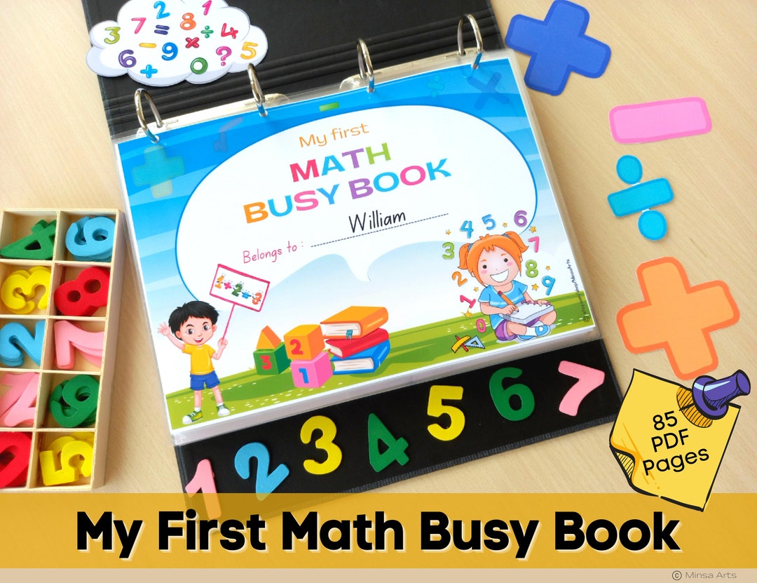 Math Busy Book Kindergarten Math Activities, Learning Busy Binder Maths ...