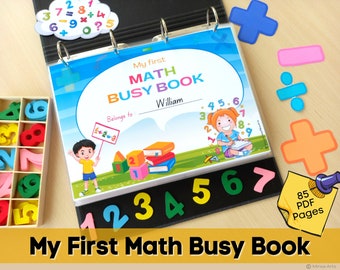 Maths Busy Book Printable Bundle, Math Activity Workbook, Preschool ...