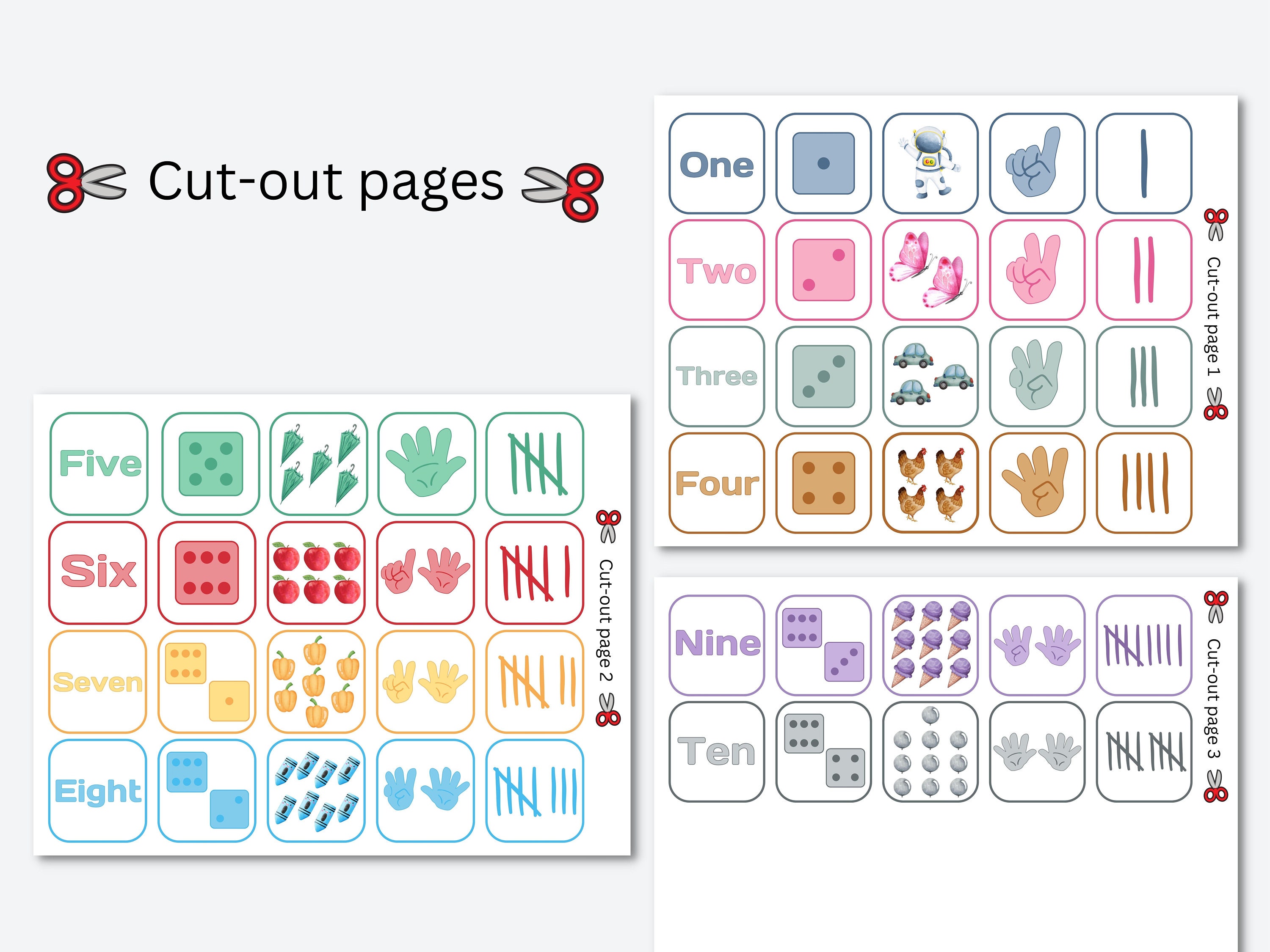 Toddler Numbers Mini Busy Book 4 PRINTABLE Kindergarten - Etsy