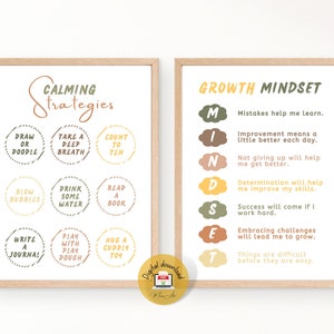 Calming Corner Counseling Posters Set of 8 | Self Regulation Therapy ...