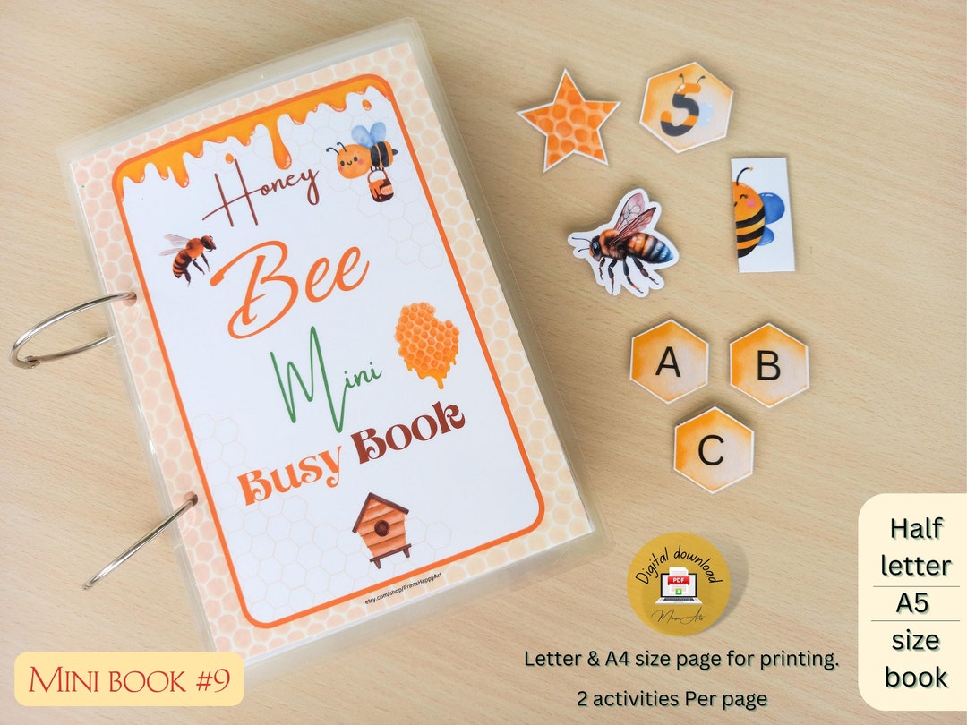 PRINTABLE Honey Bee Mini Busy Book for Toddlers #9 | Watercolor ...