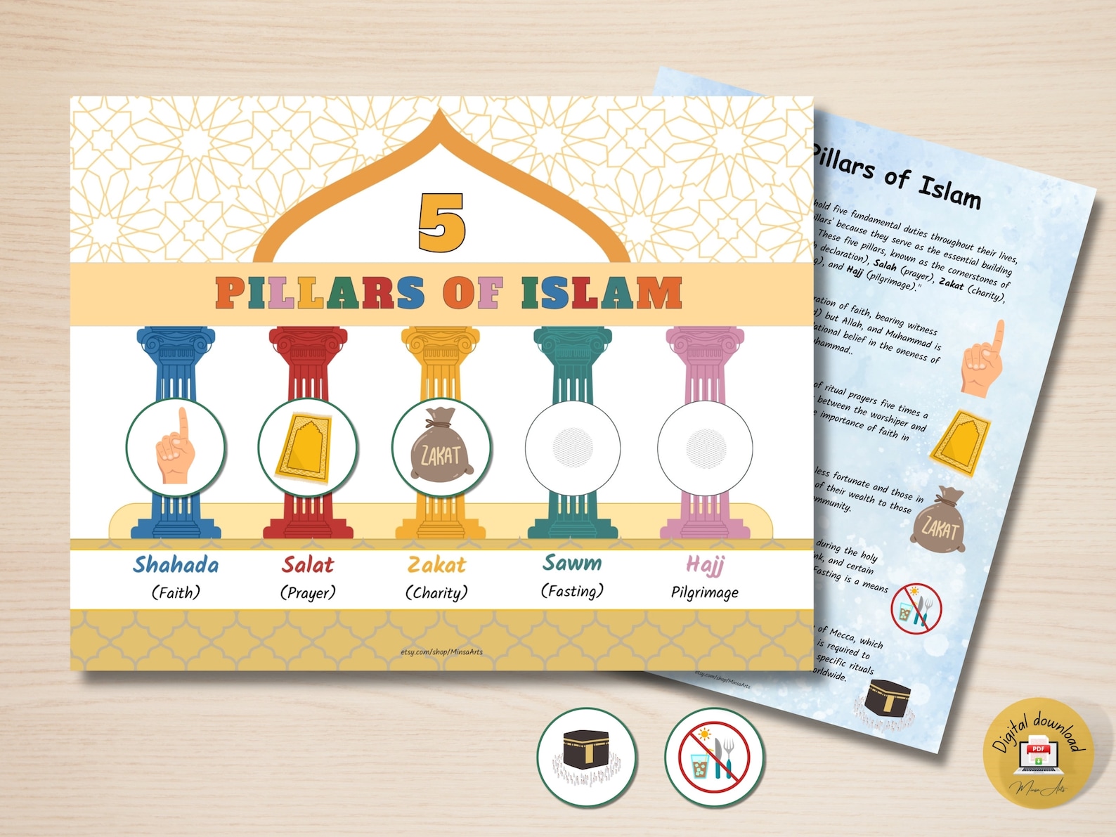 Discover Islam Interactive Pillars of Islam Activity Kit for Kids - PDF ...