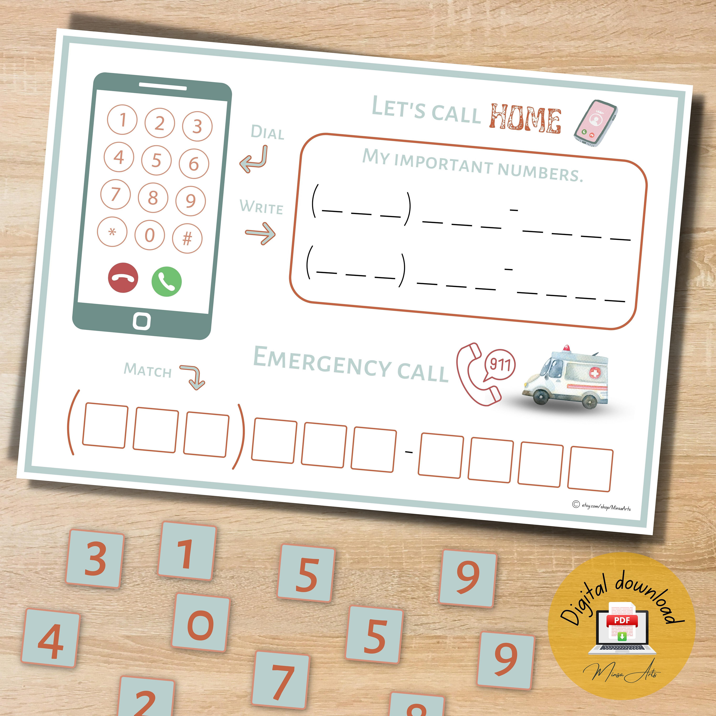 Phone Number & Address Activity: Life Skills Worksheet (PDF) - Etsy