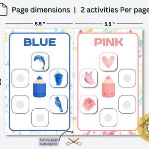 Colors Mini Busy Book for Toddlers #6 | Printable Sorting Matching ...