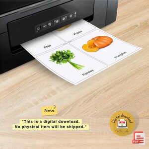48 Vegetable Flashcards Real Picture Nomenclature PRINTABLE Text ...