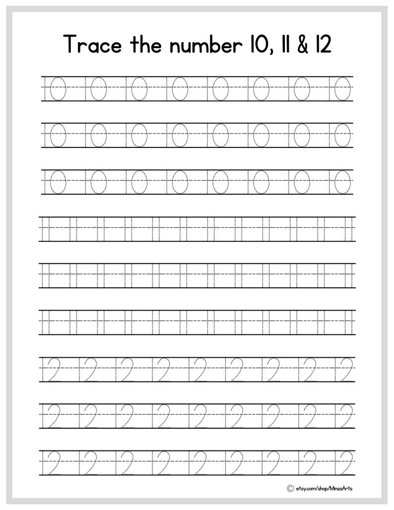 1-100 Number Tracing Worksheets Pre Math Printable Toddler - Etsy