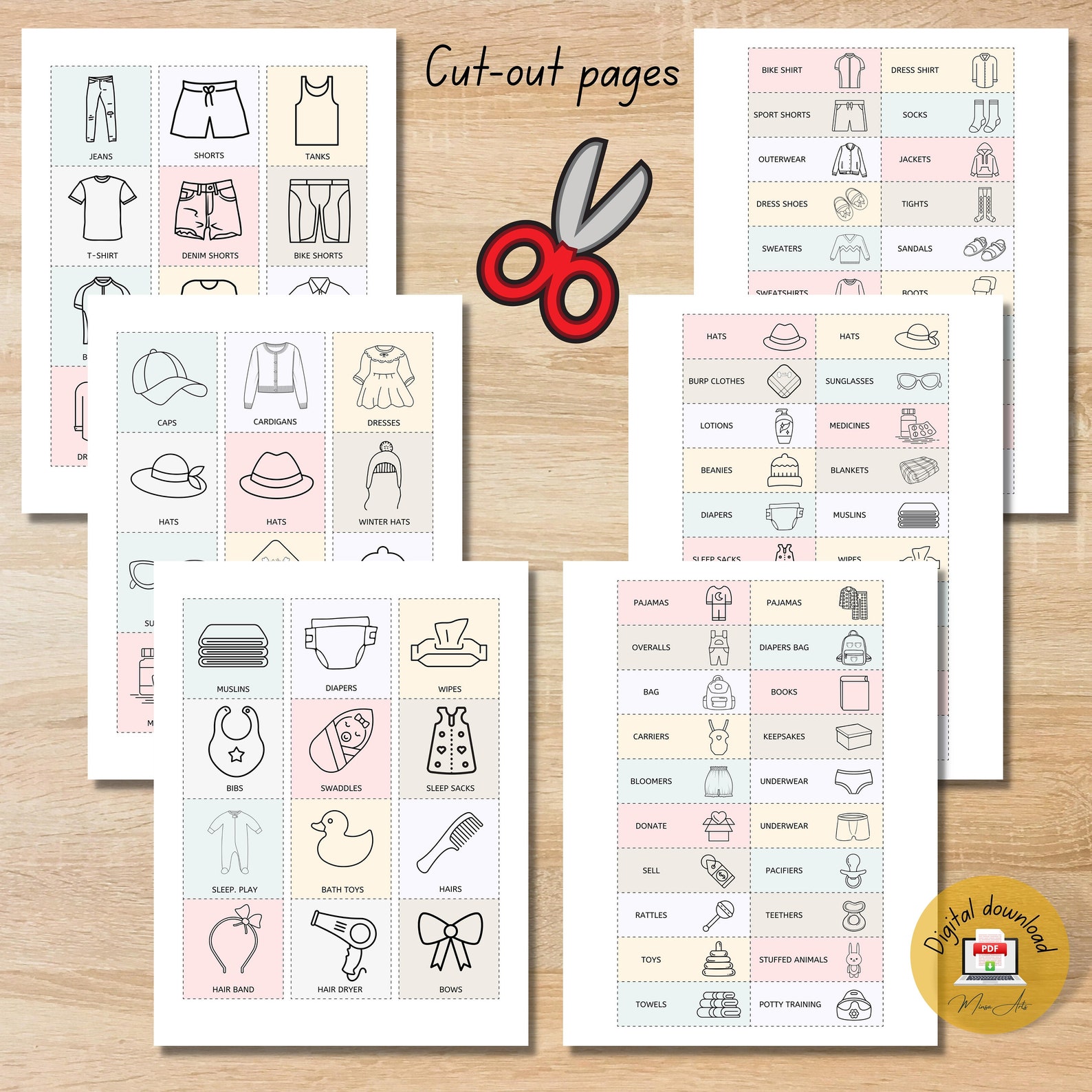 Dresser Drawer Label Printable Kids Clothing Trofast Label - Etsy