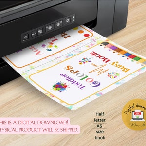 Colors Mini Busy Book for Toddlers #6 | Printable Sorting Matching ...