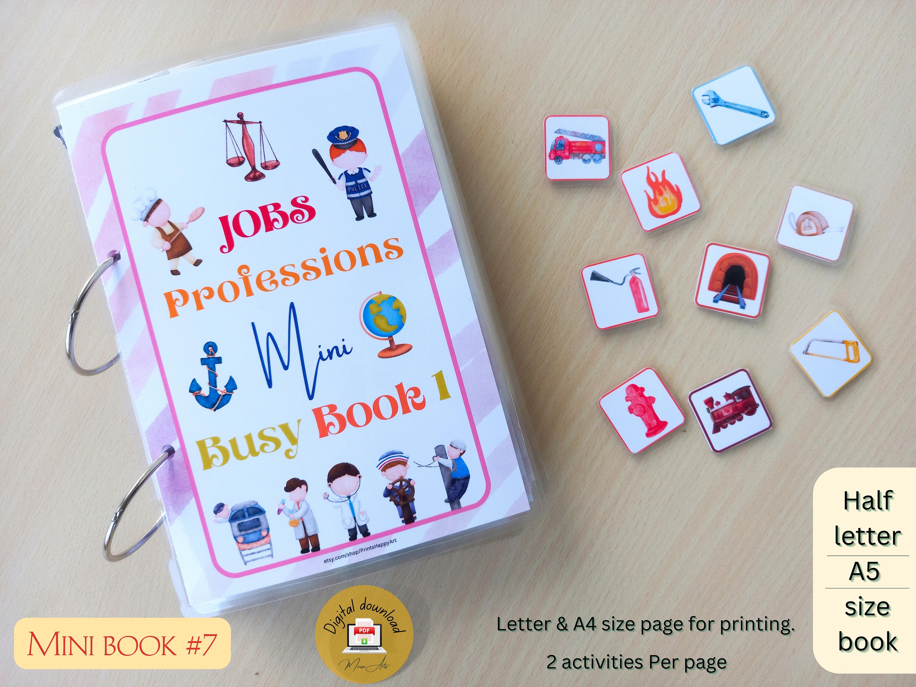 Community Helper Mini Busy Book: Professions Activity (PDF) - Etsy