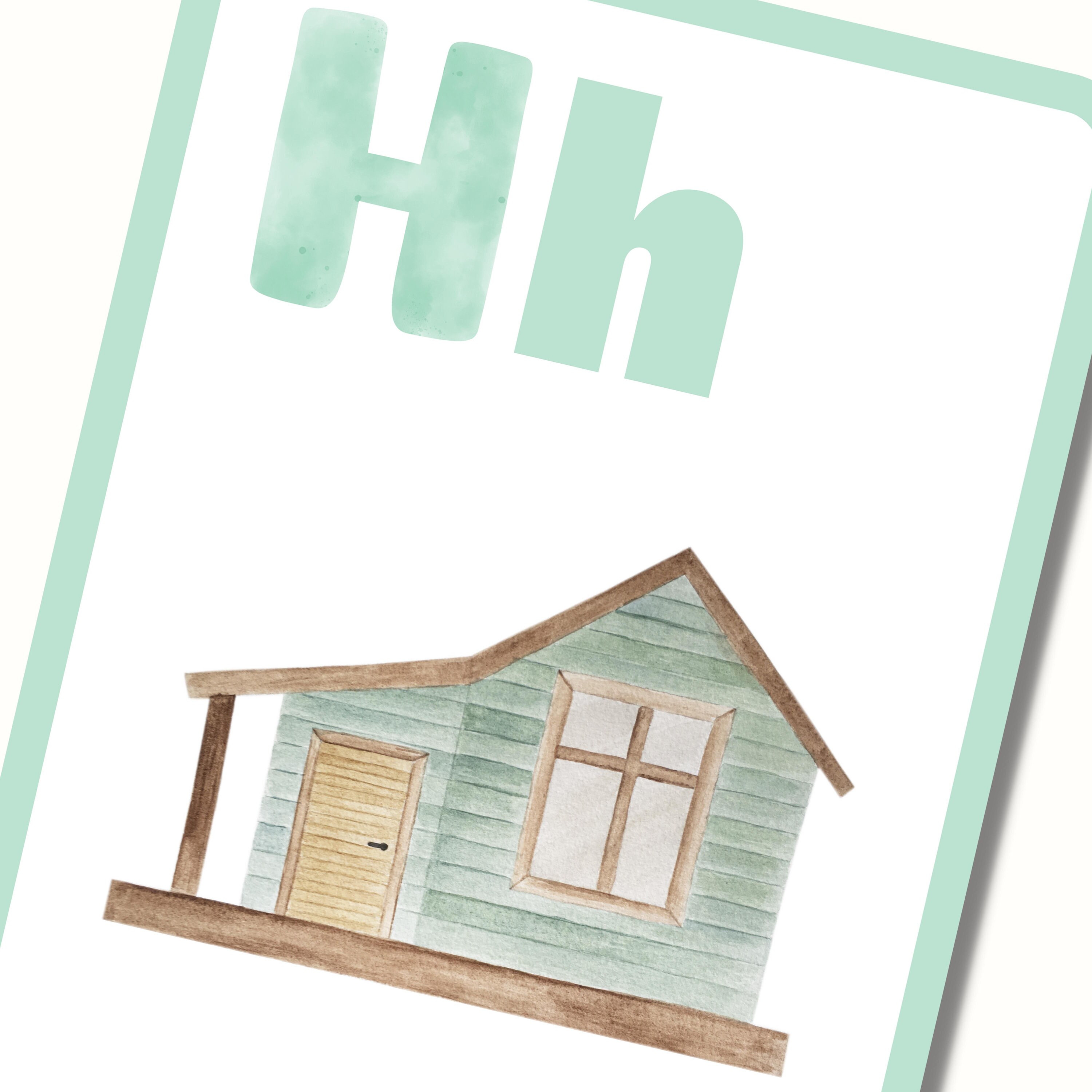 Watercolor Alphabet and 1-20 Numbers Flashcards ABC - Etsy