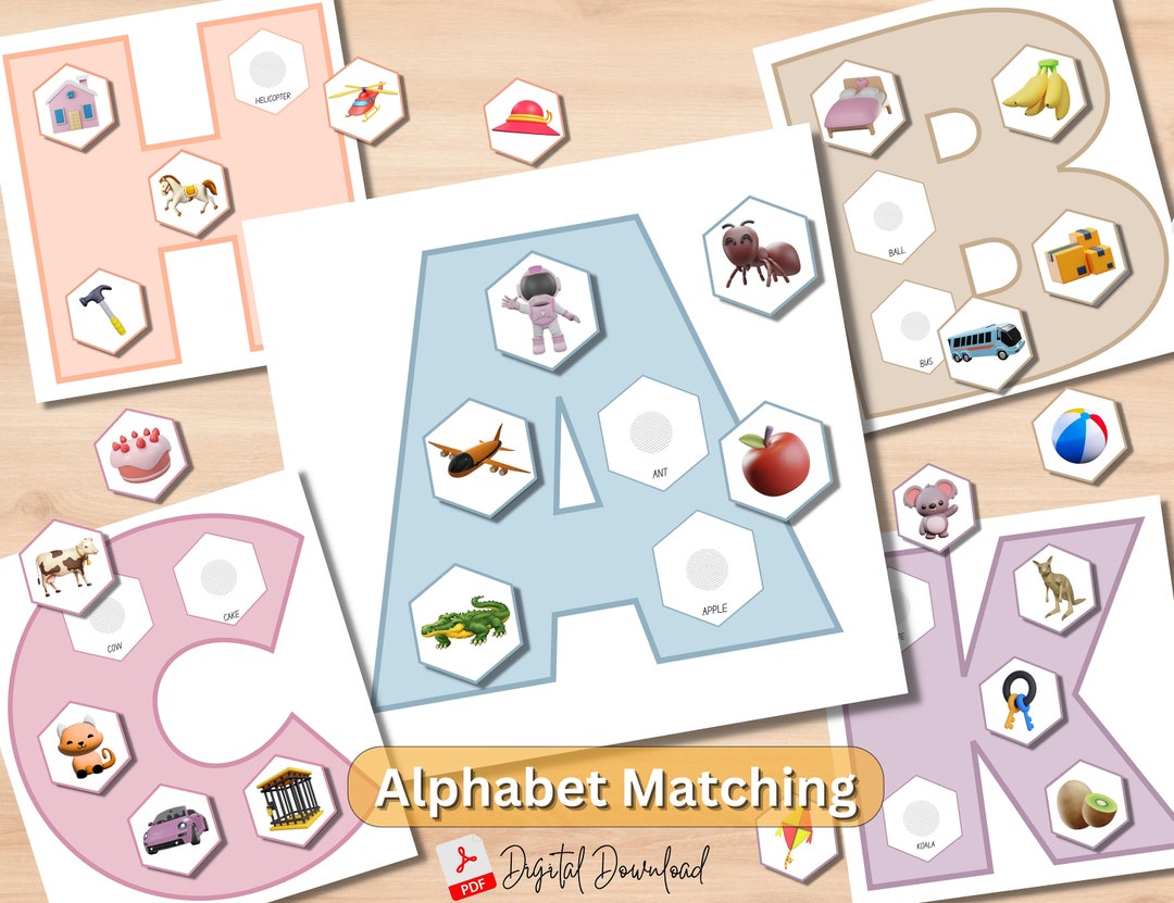 ABC Fun and Educational Alphabet Matching PRINTABLE Game for Kids ...