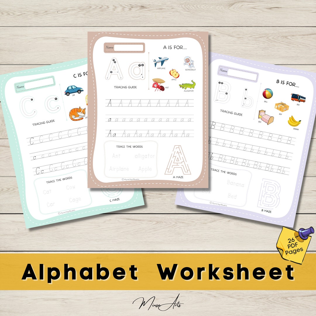 Uppercase Lowercase Alphabet Worksheet Activities for Kindergarten ...