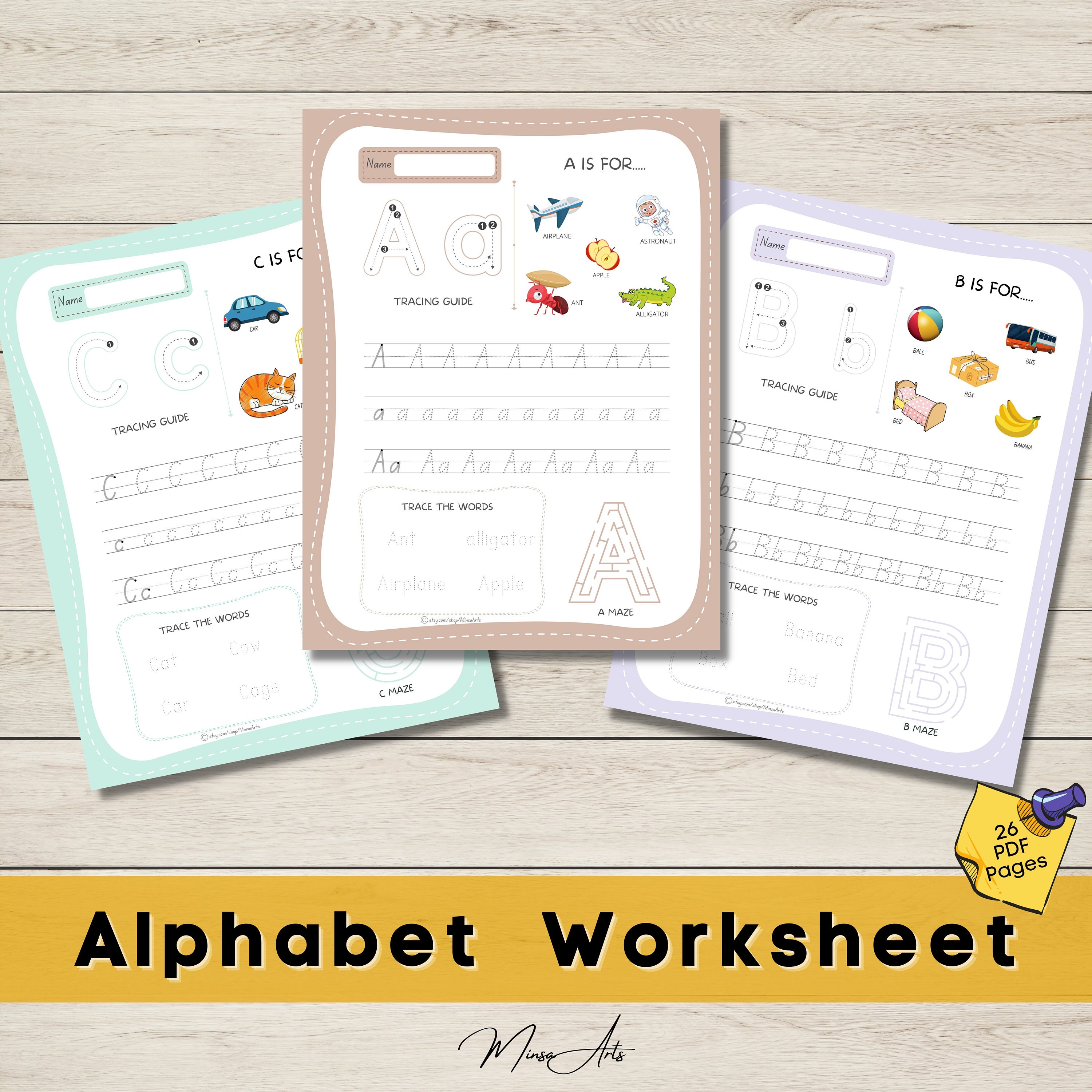 Uppercase Lowercase Alphabet Worksheet Activities for | Etsy