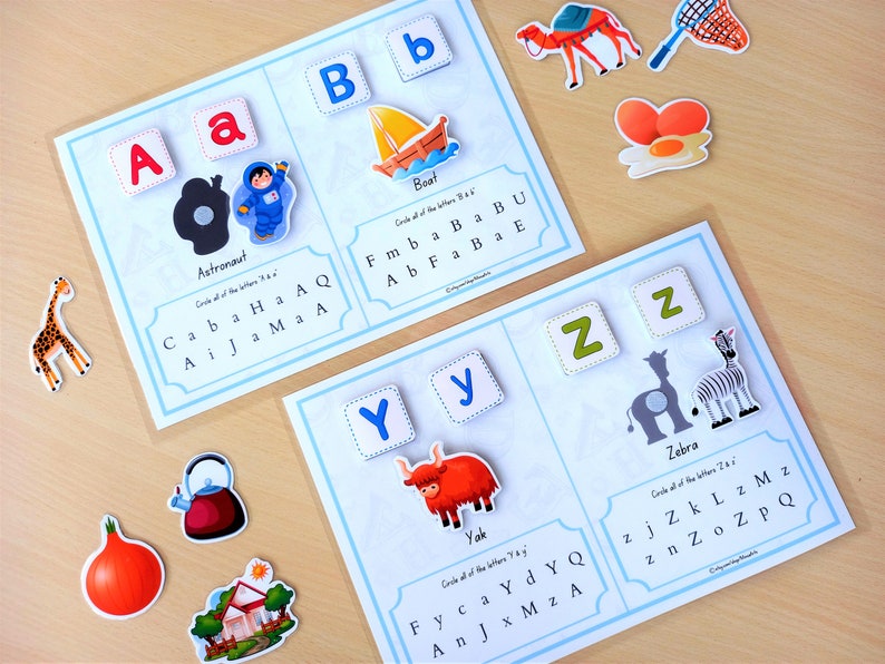 Alphabet Busy Book ABC Quiet Book Toddle Learning Binder - Etsy