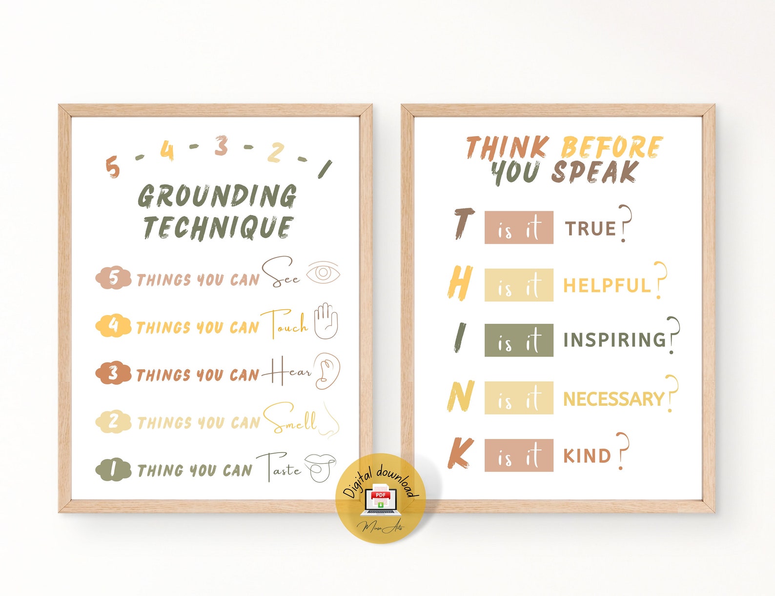 Calming Corner Counseling Posters Set of 8 Self Regulation Therapy ...