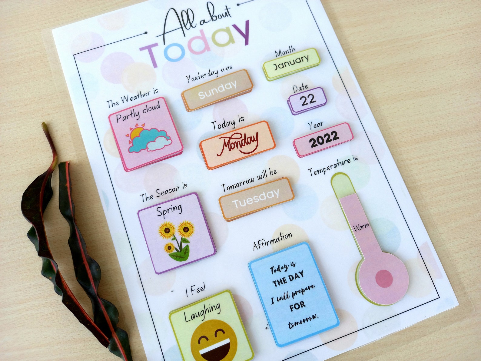 Daily Morning Board Preschool Circle Time Morning Board - Etsy