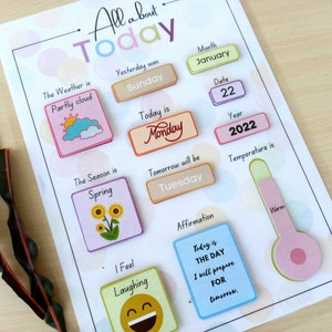 Daily Morning Board, Preschool Circle Time Morning Board, Feeling ...