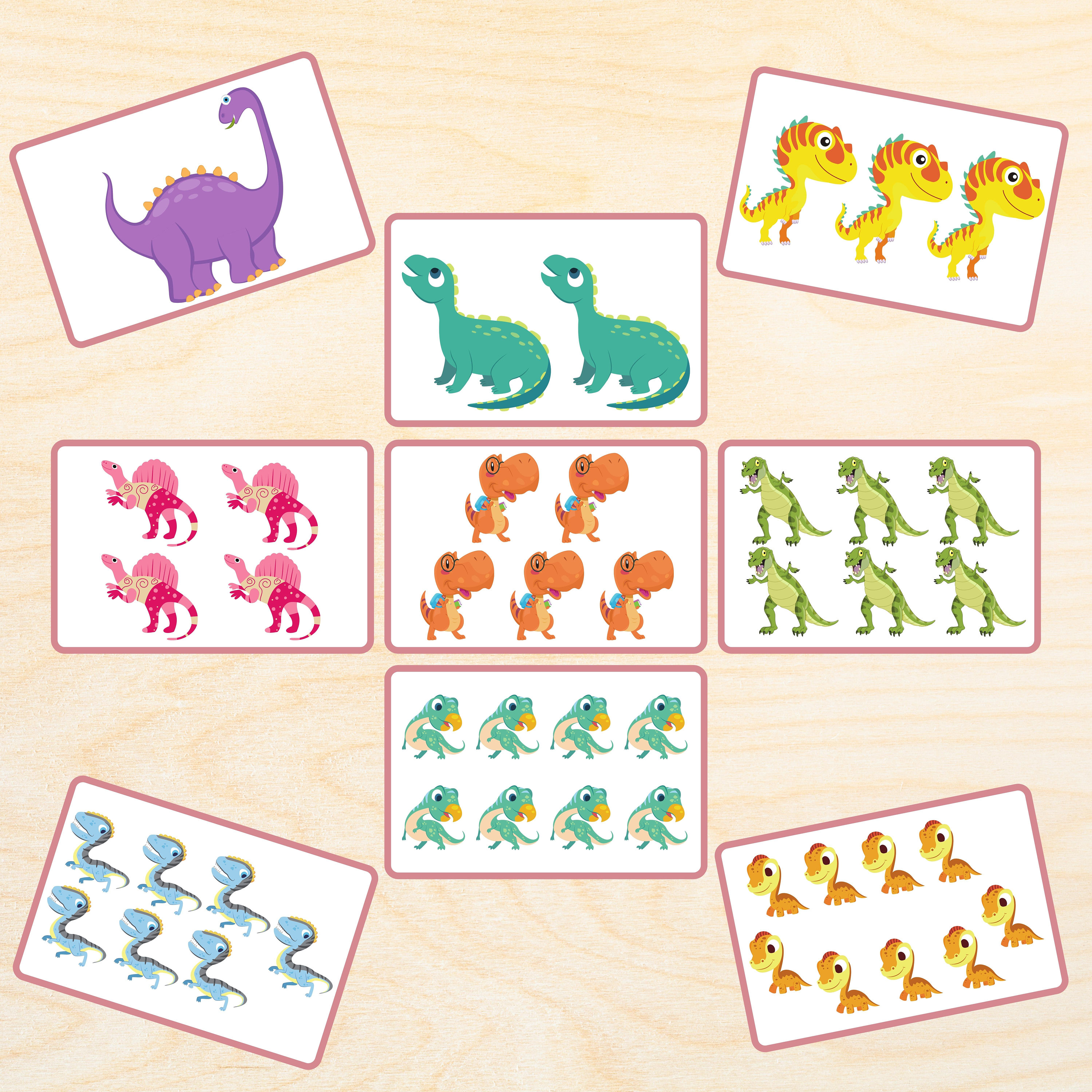 Preschool Math Activity Counting With a Dinosaur Theme 1-10 - Etsy