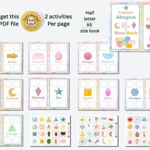 Shapes Mini Busy Book: Montessori Learning Toy (printable) - Etsy