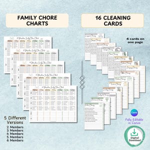 Editable Cleaning Schedule & Chore Chart | Weekly, Monthly, Yearly ...