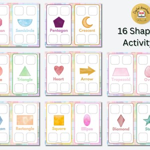 Shapes Mini Busy Book: Montessori Learning Toy (printable) - Etsy