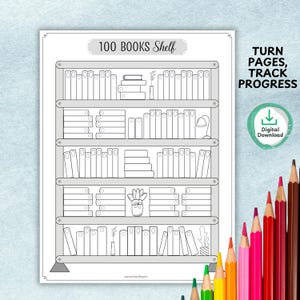Bookshelf Tracker & Reading Journal Pages | Printable Book Habit ...