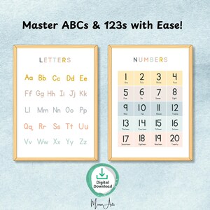 Educational Posters for Kids: Alphabet, Numbers, Solar System (PDF) - Etsy