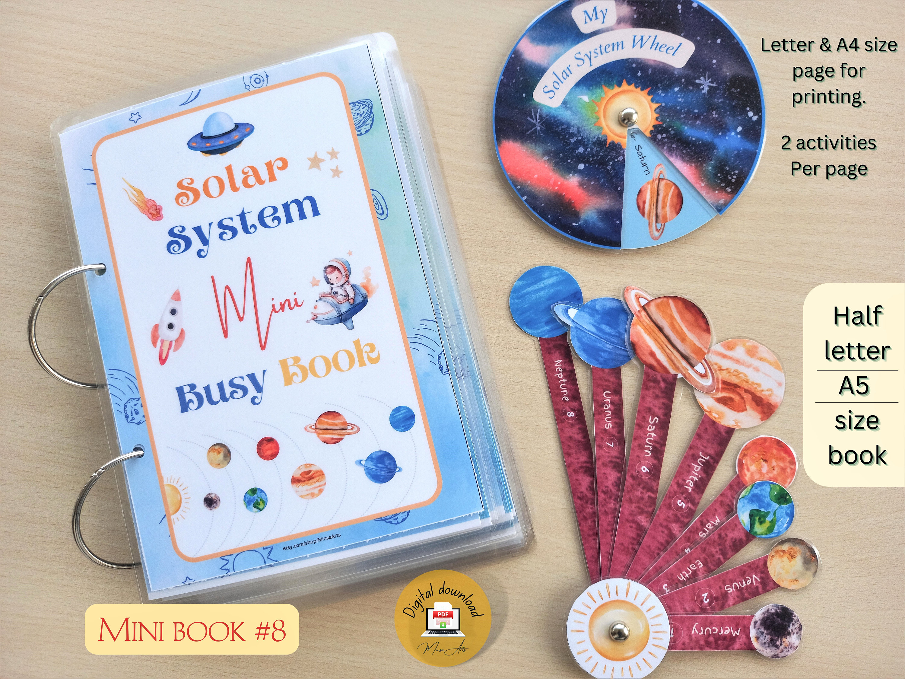 Solar System Mini Busy Book: Printable Outer Space Learning (PDF) - Etsy