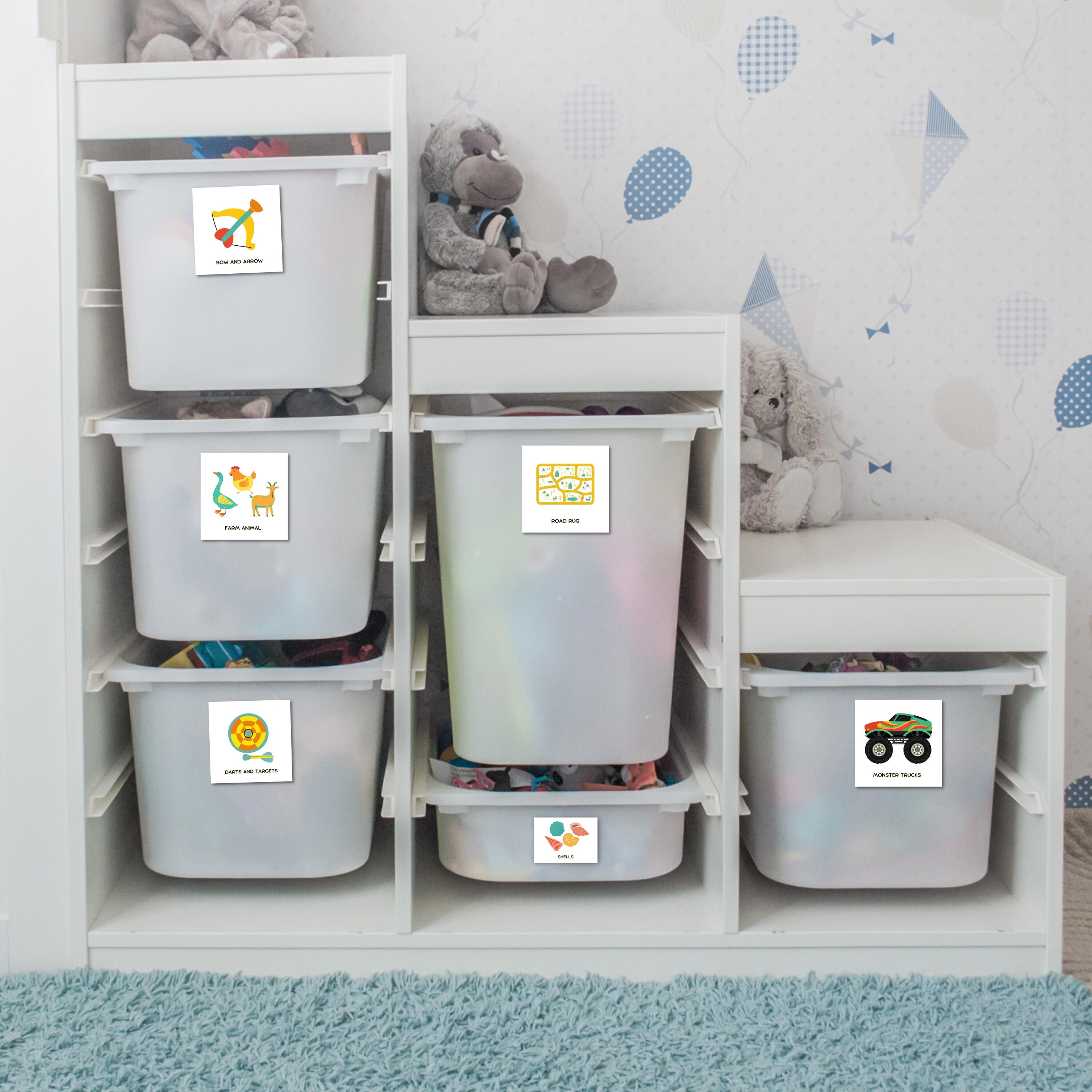 Toy Storage Label With Pictures Toys Storage Bin Trofast - Etsy